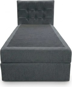 Čalouněná postel boxspring DIRELIS VIBE 90x200 cm tmavě šedá Matrace: Matrace Bonell pružinová