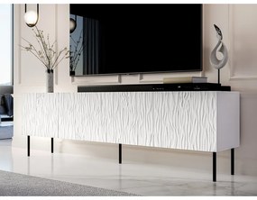TV stolek Lameller, Barva: bílá / bílá + černý