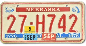 Americká SPZ Nebraska Bicentennial 1976