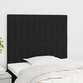 Čelo postele černé 80x5x118/128 cm látkové 3116546