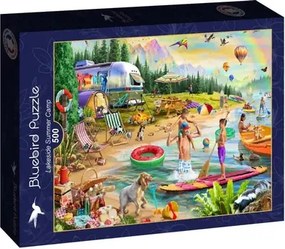 BLUEBIRD Puzzle Letní kempování u jezera / 500 dílků / od 9 let