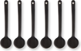 vtwonen Matt Black set 6 porcelánových lžiček, černý  (Čajové lžičky)