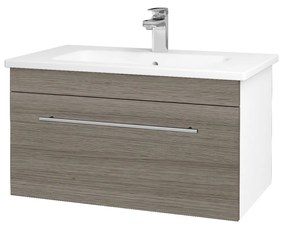 Dřevojas Koupelnová skříň ASTON SZZ 80 Varianta: N01 Bílá lesk / Úchytka T06 / IND Individual