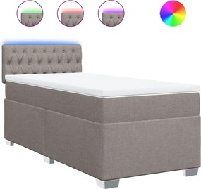 Box spring postel s matrací taupe 80x200 cm textil 3288026