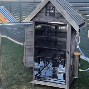 Kalme Elektrická dřevěná udírna s dymboxem 310L antracit