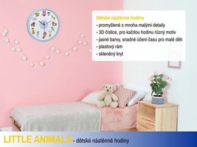 Dětské nástěnné hodiny TFA 60305114 LITTLE ANIMALS