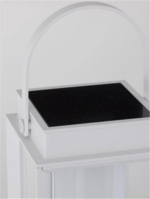 NV 9002861 Venkovní stolní lampa VERHAAL bílý hliník a čiré sklo LED 2W 3000K 3,7V 360st. IP54 solární / USB kabel / vypínač na těle - NOVA LUCE