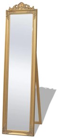 Volně stojící zrcadlo barokní styl 160 x 40 cm zlaté 243692