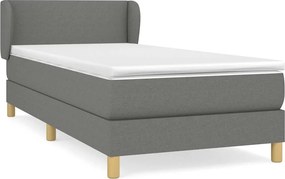 Box spring postel s matrací tmavě šedá 80 x 200 cm textil 3126598