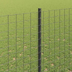 Zabudovaný plotový sloupek 22 ks Šedá 200 cm 3335944