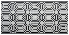 Oboustranný venkovní koberec, černý, 90x180 cm,  BIDAR Beliani