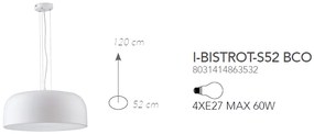 Závěsné svítidlo Faneurope  I-BISTROT-S52 BCO