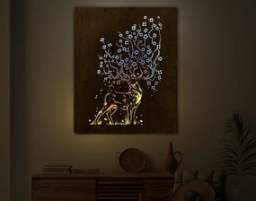 Li-Go "Jelen" světelný obraz 230V 70x100 cm provedení povrchu: bílá