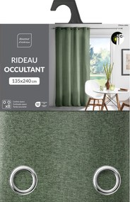Záclona na průvlecích CHAMBRAY CHINEA CEDRE, 135 x 240 cm, zatemňující