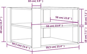 vidaXL Konferenční stolek 59,5x59,5x40 cm kompozitní dřevo [834246] Barva: dub sonoma