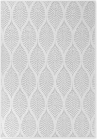 NORTHRUGS, Kusový koberec Duet Liora 106246 White/Gray - na ven i na doma, 120x170, šedá, chodba / předsíň