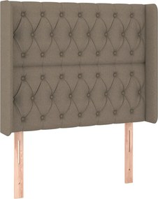 Box spring postel s matrací a LED taupe 90x200 cm textil 3138529