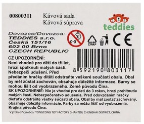 Teddies Kávová sada s doplňky plast na kartě 17x23cm