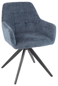 Modrá jídelní židle Louna - 56*58*85 cm
