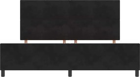 Postel s boxspringem s čelo Černá 200 x 200 cm samet 3344965