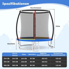 Costway Trampolína venkovní se žebříkem kulatá zahradní