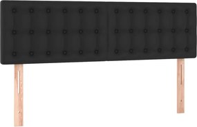 Box spring postel s matrací černá 140 x 190 cm umělá kůže 3141119