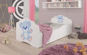 Postel s matrací a šuplíkem CASIMO BLUE BEAR 140x70