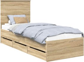 Rám postele se zásuvkou Sonoma dub 75 x 190 cm Inženýrské dřevo 3411168
