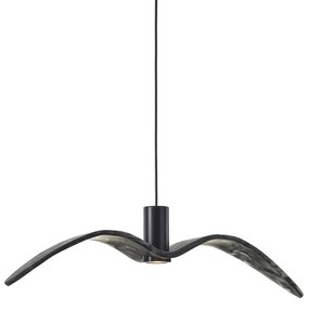 Brokis PC1112 Night Birds Exterior, závěsné svítidlo z ručně zpracovaného skla, 6,5W LED, šedá kouřová BROKISGLASS, délka 73cm, IP54