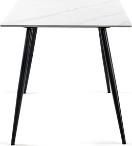 Noela Jídelní set CERAMON 120 bílý + 4x židle ARIA šedá