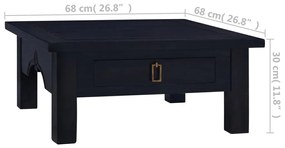 Konferenční stolek světle kávový 68x68x30 cm masivní mahagon,  288826