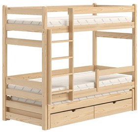 Dětské patrová postel Alis PPV 018 výsuvná 80x180 - borovice