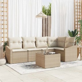 Set pohovek 6 ks Béžová polyratan 3346731