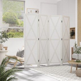 HOMCOM Dělicí Panel 182x170 cm - Skládací Dělič Místnosti pro Obývací Pokoj, Ložnici a Kancelář