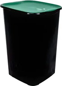 Belli e Forti RECYCLING 50 l černá, zelené víko / Odpadkový koš na tří