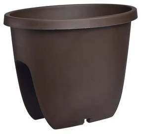 Gardenico Balkónový květináč na zábradlí Balconia OVI hnědá, pr. 30 cm