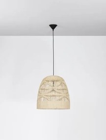 Nova Luce Závěsné svítidlo MARLO přírodní ratan, 46cm, E27 1x12W