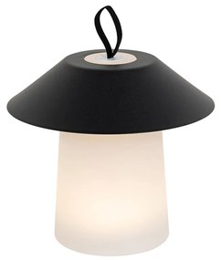 Stolní lampa černá včetně LED 3-stupňové stmívatelné dobíjecí - Ivan