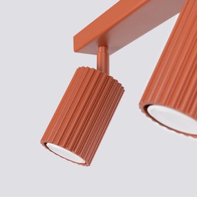 Sollux Lighting Stropní svítidlo KARBON 3L červený okr