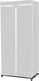 Costway Barevná šatní skříň látková s šatní tyčí – 75 × 50 × 170 cm, šedá