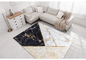 MIRO 52103.801 mycí kobereček Mramor, geometrická protiskluz zlatý velikost 160x220 cm | krásné koberce cz