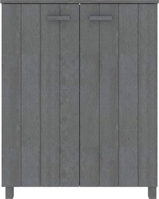 Botník HAMAR tmavě šedý 85 x 40 x 108 cm masivní borovice 340518