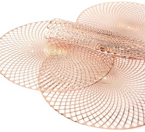 SADA 6KS PROSTÍRÁNÍ NA STŮL DARIA (FI) 38 CM MĚDĚNÁ
