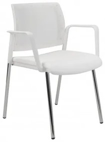 Alba Konferenční židle KENT PROKUR síť bílá s područkami GALERIE - Čalounění Alba KŮŽE / KŮŽE