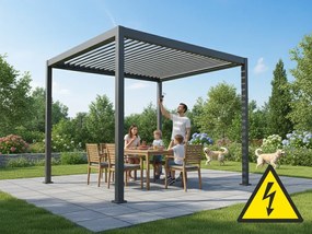 LANIT PLAST, s.r.o. hliníková bioklimatická pergola LANITPLAST PREMIUM PLUS 3x3 m ELEKTRICKÁ LG4091