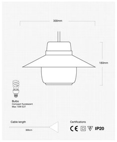 Himmee L2D Závěsná lampa, černá