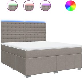 Box spring postel s matrací taupe 180x200 cm textil 3294065