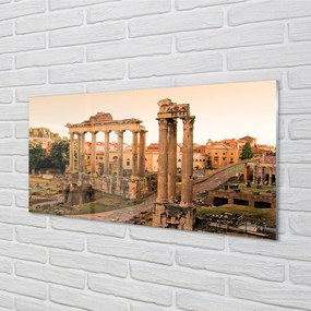 akrylový obraz Řím Roman Forum svítání 125x50 cm
