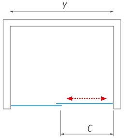 Roth AMD2/1400 sprchové dveře posuvné 140 x 200 cm 620-1400000-00-02 brillant / transparent