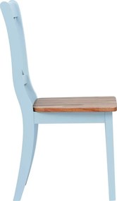 vidaXL Jídelní židle 6 ks masivní kaučukovník [277545] Barva: Bílá